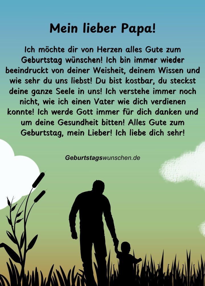 Gedicht Geburtstag Papa
