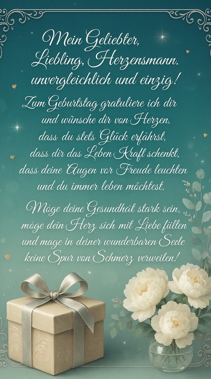 Ich gratuliere dir zu deinem Geburtstag, mein Sohn